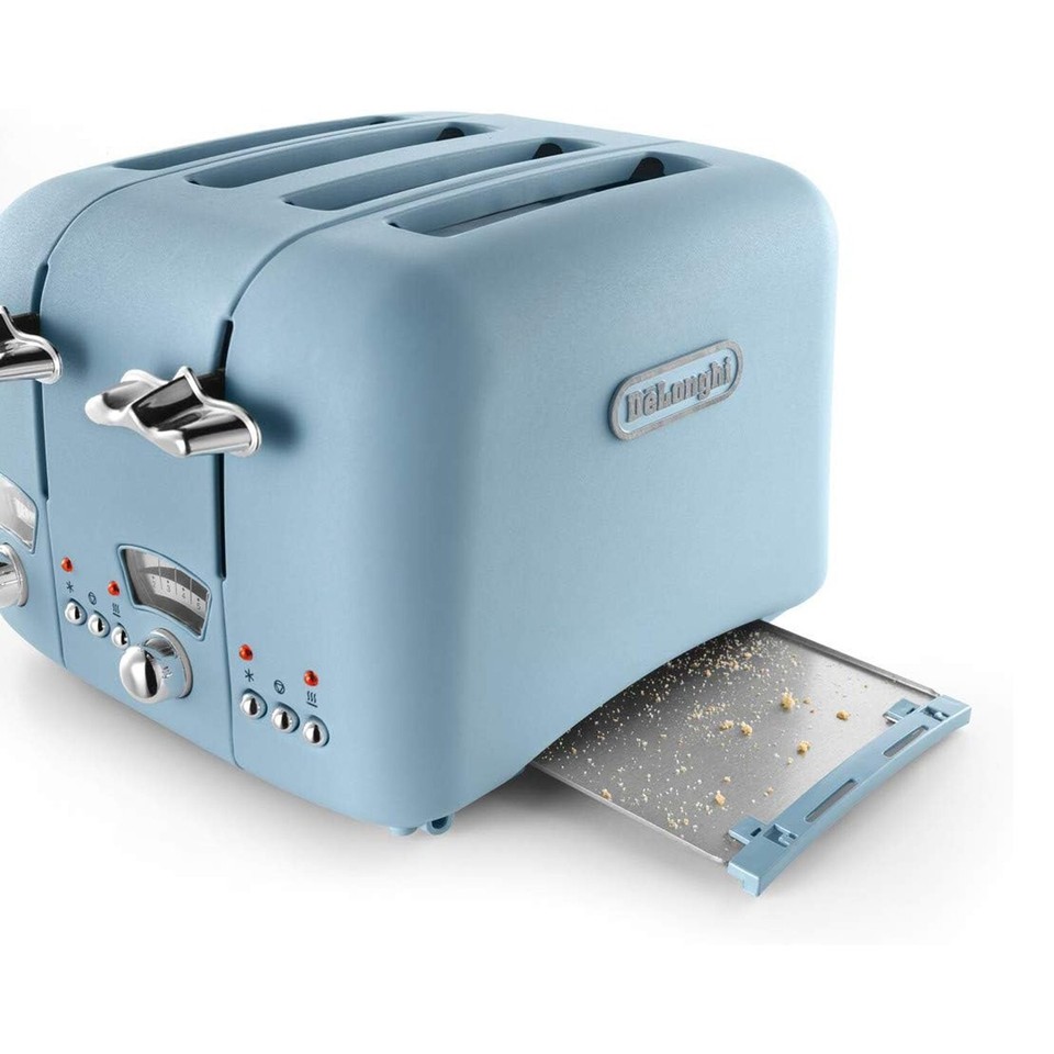 Delonghi Argento Flora 1.7L Jug Kettle & 4 Slice Toaster Stainless ...