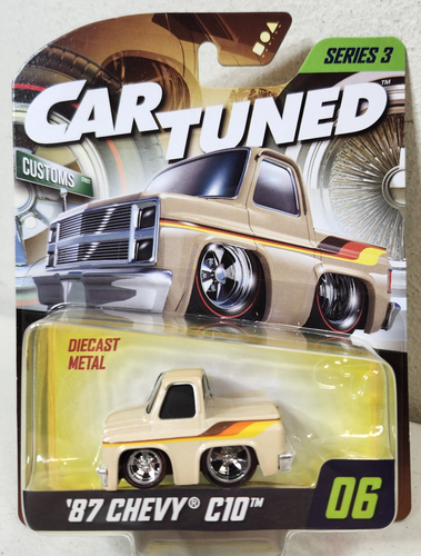 2025 CarTuned '87 Chevy C10 Beige Series 3 Pickup Truck 1/64 Toy ...