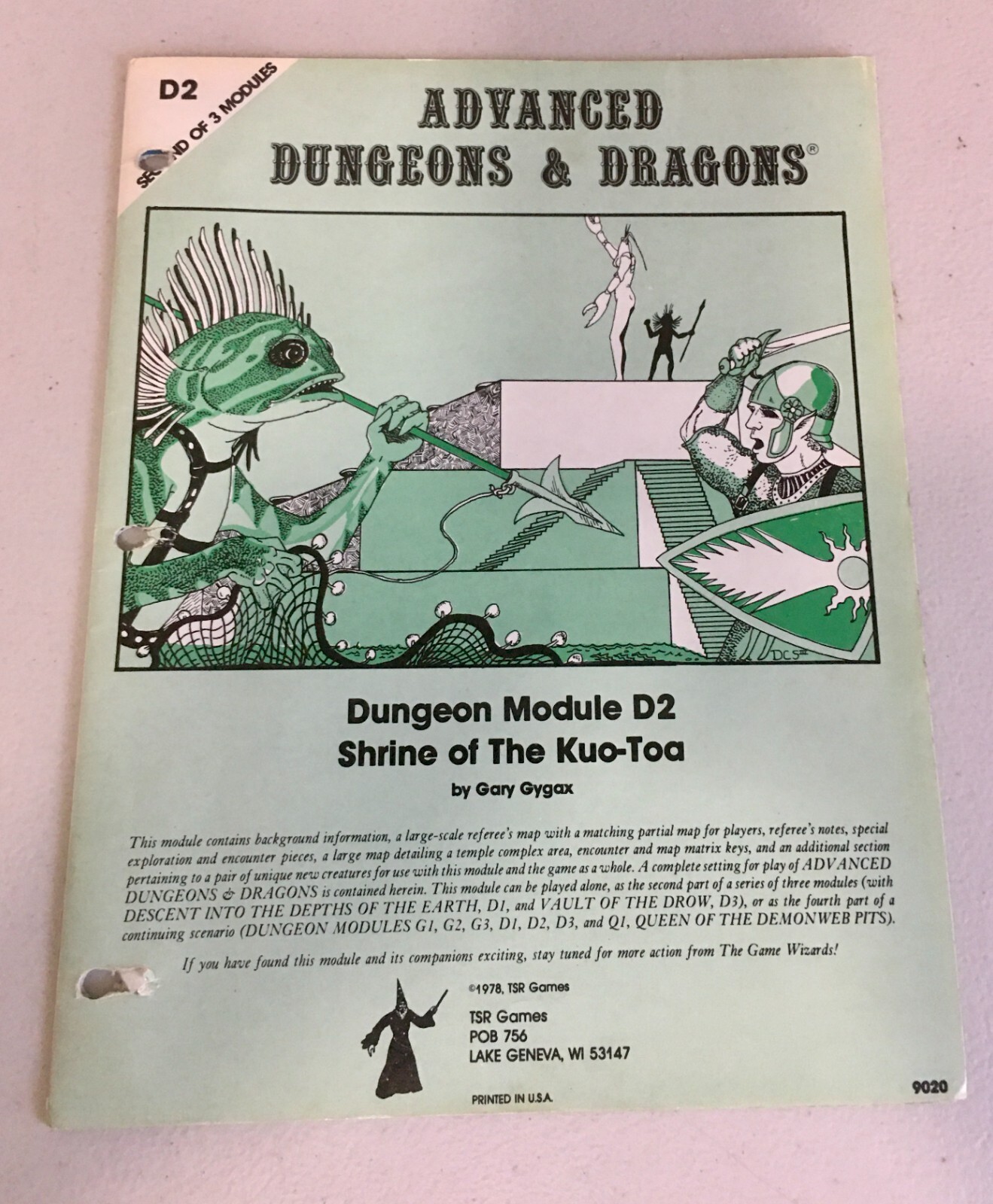 1978 Dungeons & Dragons Module D2 Shrine of the Kuo-Toa First Edition ...
