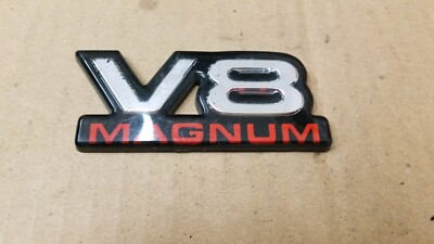 Dodge OEM V8 Magnum Front Fender Plastic Emblem Badge Logo Nameplate ...