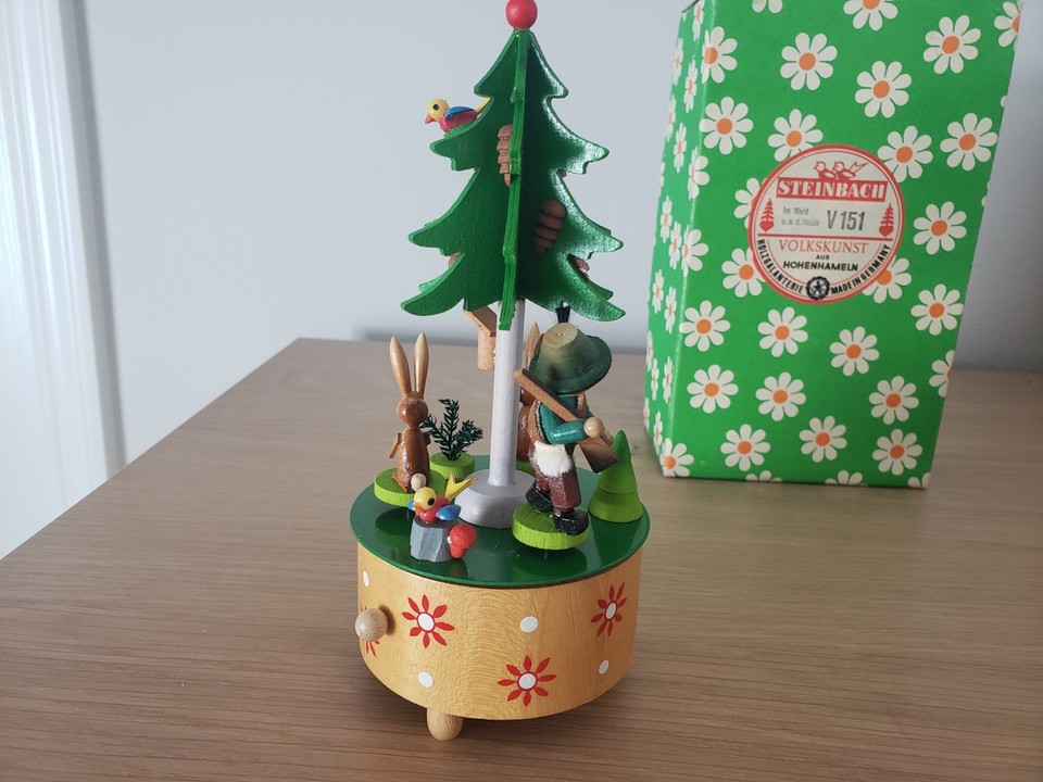 GERMAN STEINBACH VOLKSKUNST MUSIC BOX Im Wald u.a.d. Heide VINTAGE | eBay
