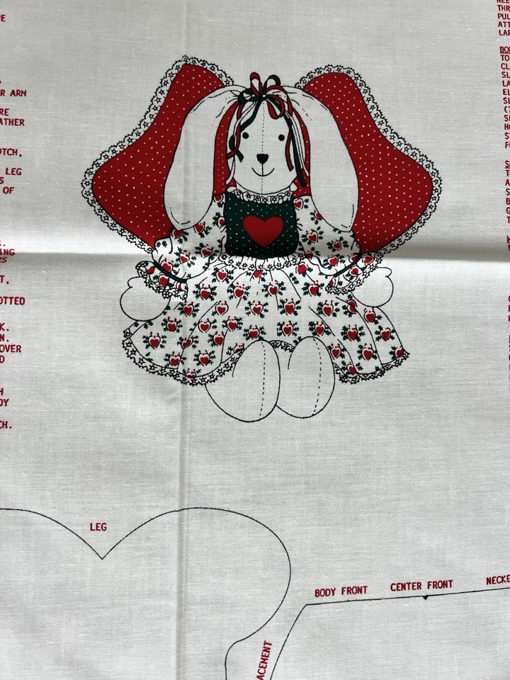 VIP Cranston Print Works Co. "Rabbit with Red Wings" cut and sew fabric ...