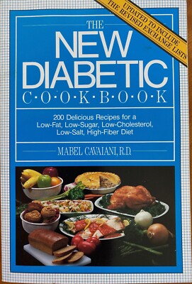 The New Diabetic Cookbook by Mabel Cavaiani Updated 1989 Paperback 200 ...