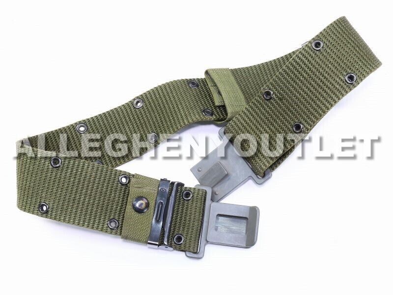 US ARMY ALICE LARGE GREY Buckle Pistol Belt, 2 Ammo Pouches, Suspenders ...