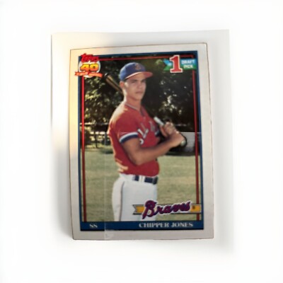 1991 Topps Baseball Card #333 Chipper Jones - Atlanta Braves RC | eBay