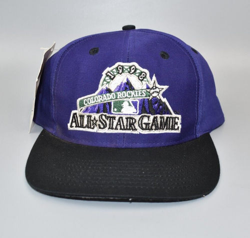 1998 MLB All-Star Game Colorado Rockies Vintage Logo 7 Snapback Hat ...