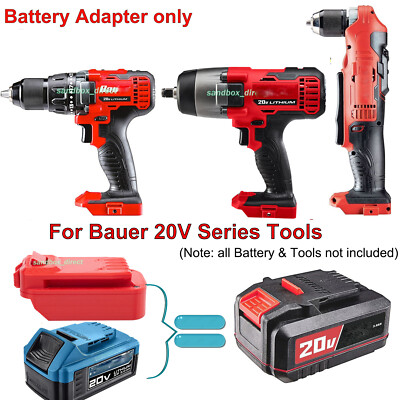 For Hercules 20V Li-ion Battery to for Bauer Tools Adapter Converter ...