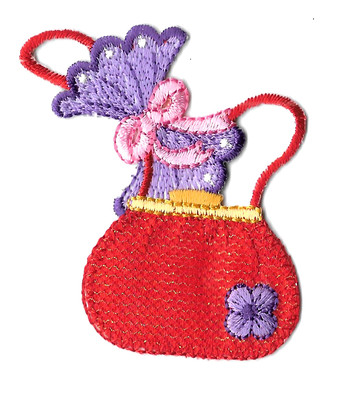 Red Hat Fashion Crafts - Purse - Hanky - Embroidered Iron On Applique ...