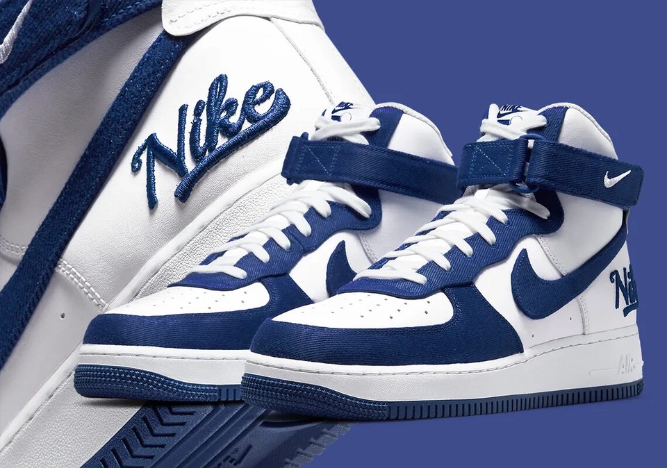 Nike Air Force 1 High 1 '07 LV8 EMB White/Rush Blue Men's (size 12) | eBay