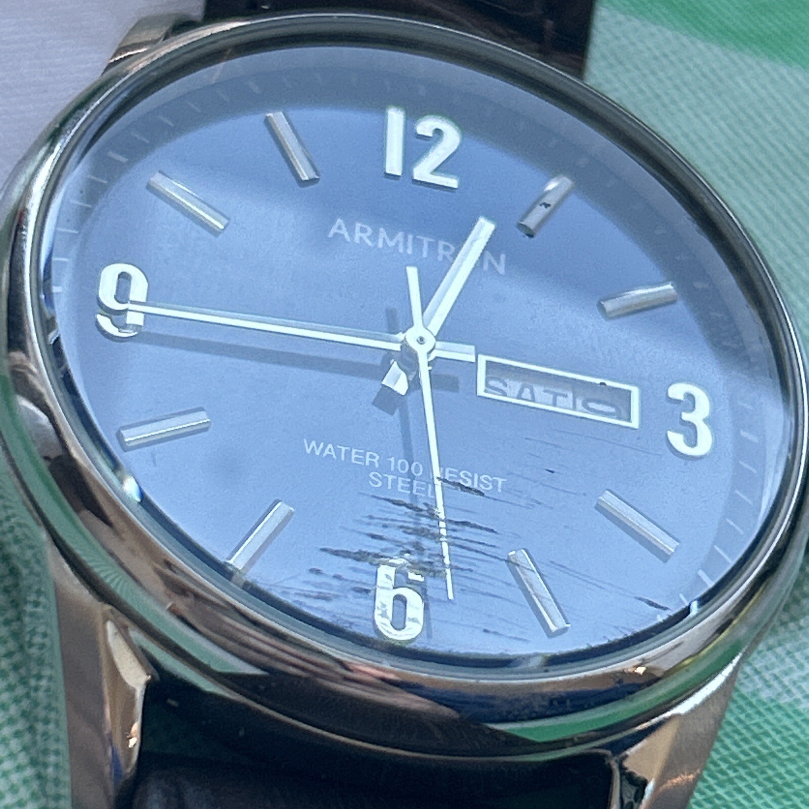 Armitron Blue Dial Mens Watch 20/5048SV for sale online | eBay