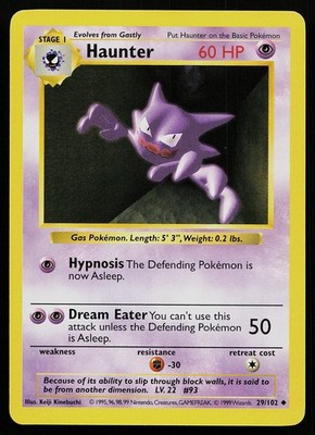Pokemon Card - Haunter Base Set (Shadowless) 29/102 Uncommon | eBay