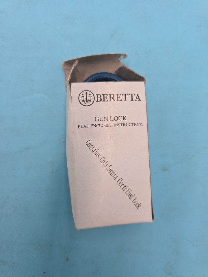 Beretta Gun Lock 2-Key Handgun Rifle Shotgun Cable Lock 30 mm Blue | eBay