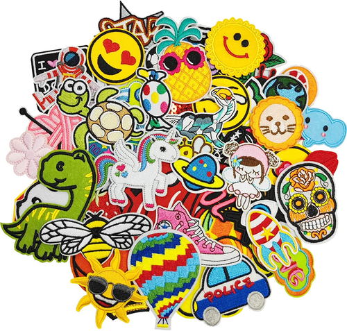 60 Pezzi Toppe Termoadesive Bambini,Patch Termoadesive,Toppa Ricamata ...
