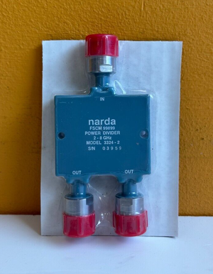 Narda 3324-2 2 to 8 GHz, 30 W, Type N (F), 4°, 2-Way, Power Divider ...