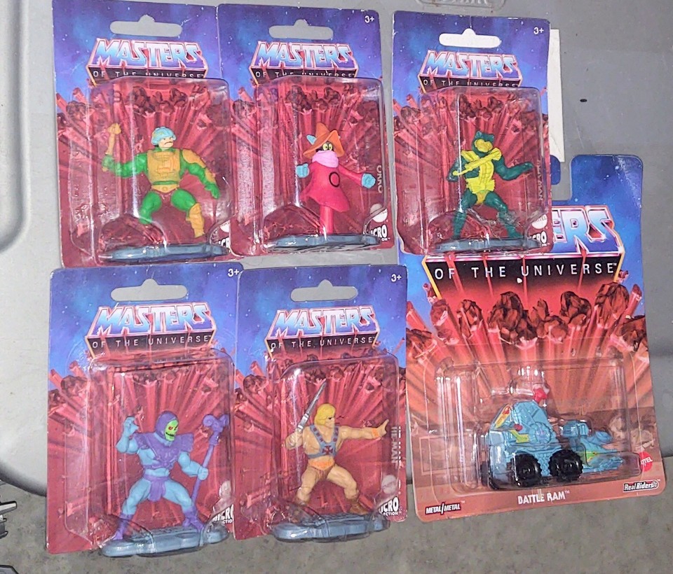 Motu Masters Of The Universe He-man Mini Figures & Hotwheels 6 Item Lot ...
