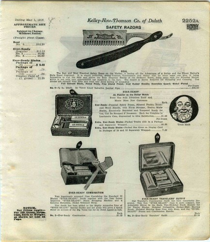 1916 ADVERT The Real Everready Ever Ready Safety Razor Penn Gem ...