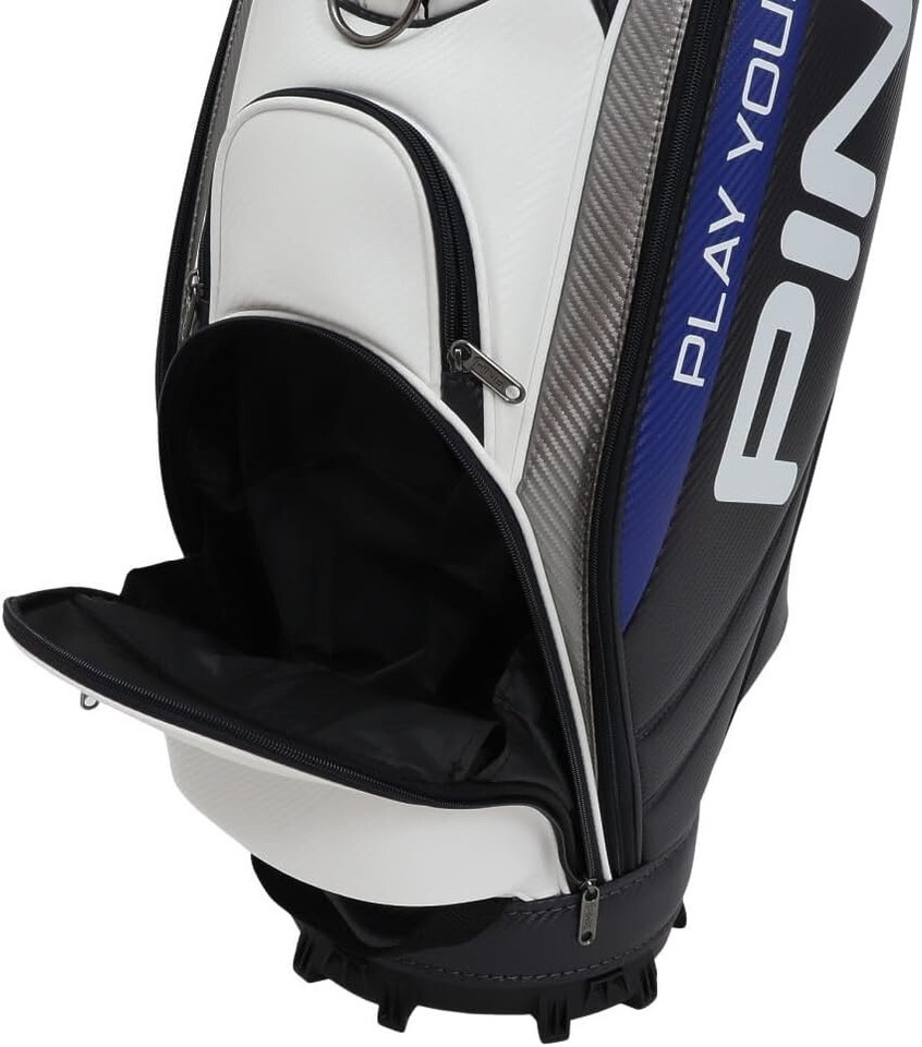 PING Golf Men's Caddy Bag SOFT PU 9.5 x 47 inch 3.2kg Navy White CB ...