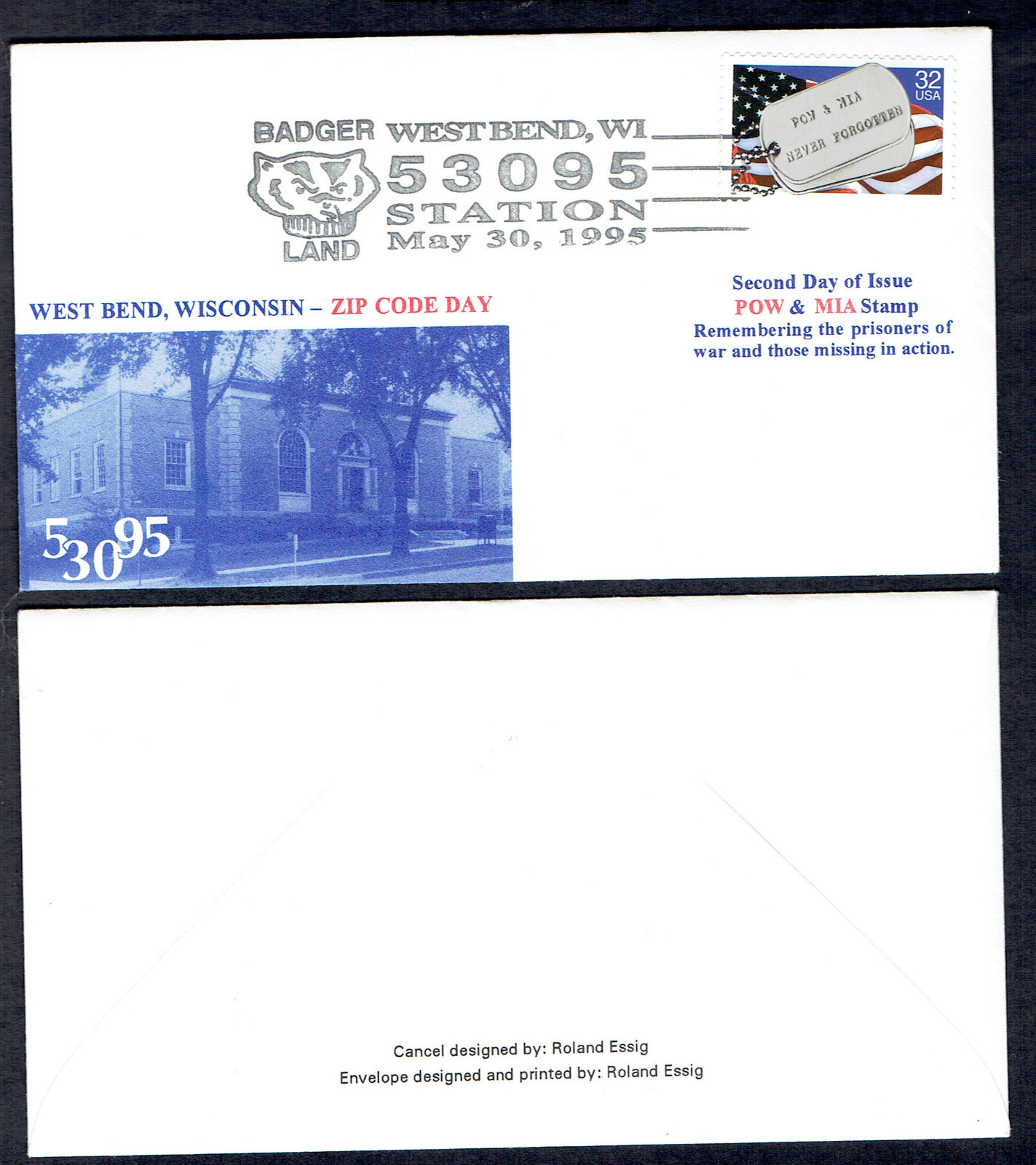 paper collectible commemorative envelopes (2) for ZIP 53095 | eBay