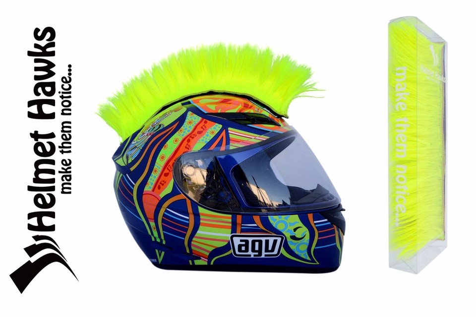 Helmet Hawks ™ Colorful Mohawk for Motorcycle Ski Snowboard Paintball ...