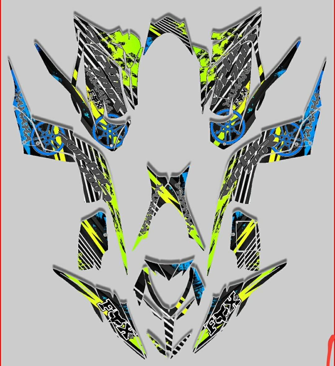 Yamaha Raptor 700-700R 2013-2023 full graphics kit sticker decals | eBay
