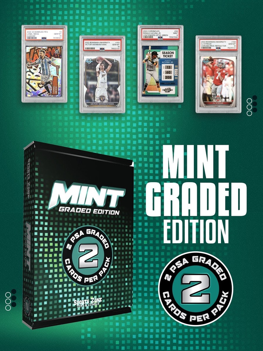 Sports Cards Baseball Card Mystery Slab Pack 5 HITS Baseball Cards