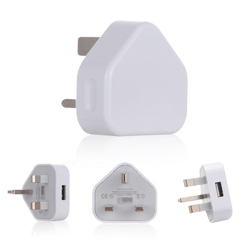 Home 3 Pin 1 Port USB UK Plug USB Charger Power Adapter Wall Charger | eBay