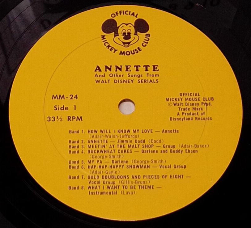 Annette Funicello: Songs From Annette And Other Walt Disney Serials Lp ...