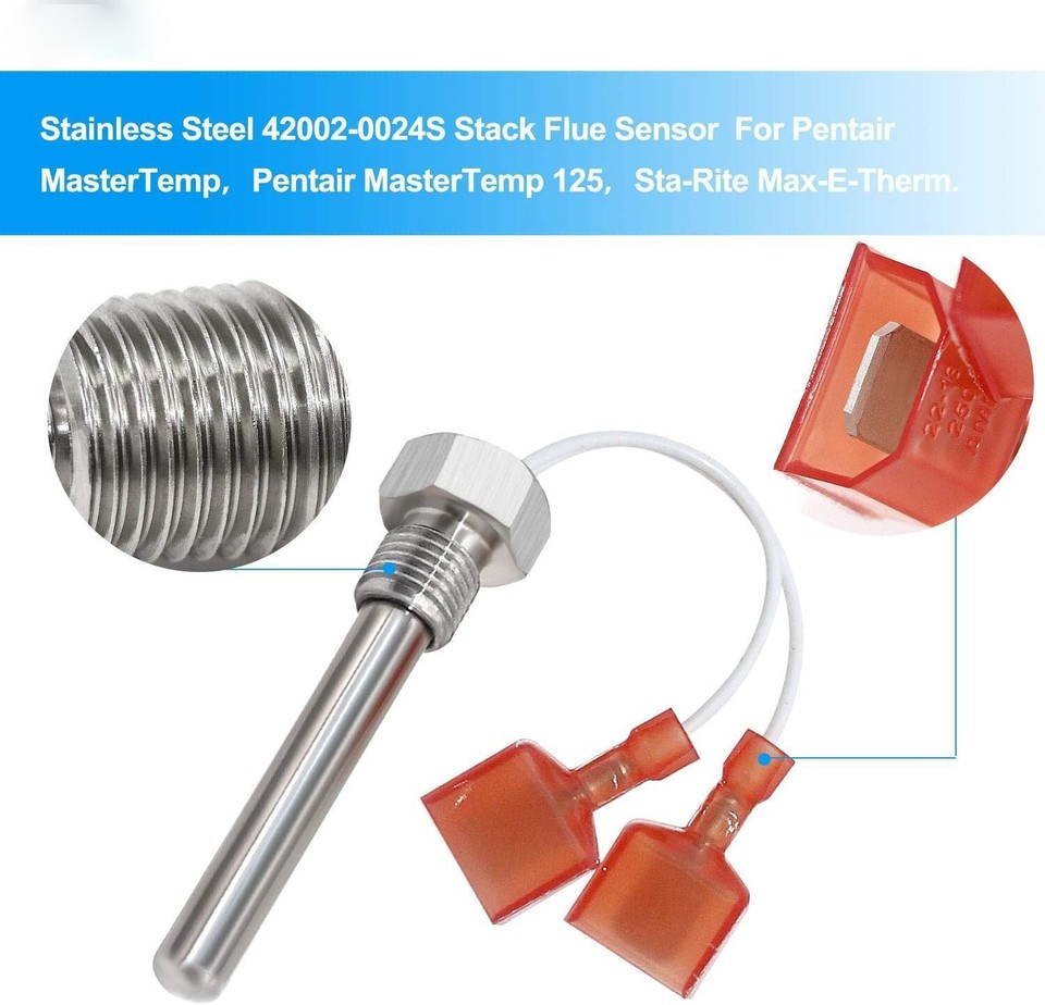 42002-0024S Stack Flue Sensor Replacement for Pentair Sta-Rite Master ...