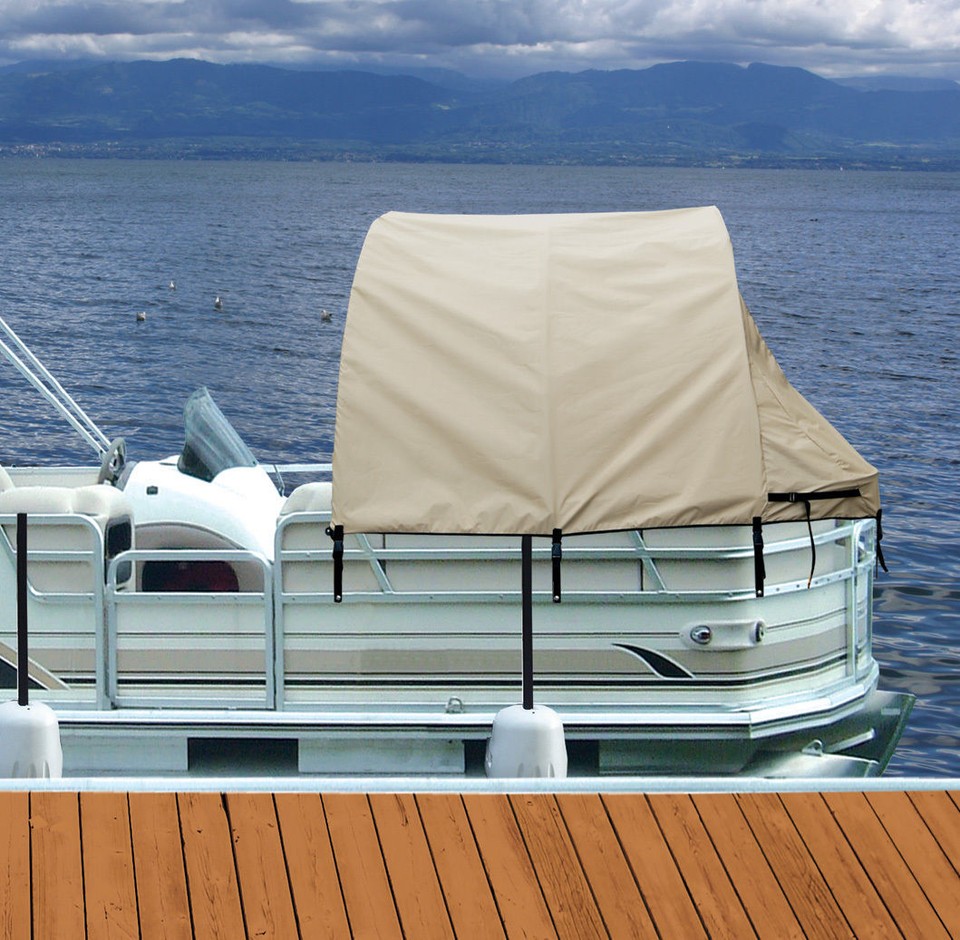 BOAT PONTOON ZIPPERED ENCLOSURE SUN UV SHADE SHELTER PRIVACY PROTECTION ...