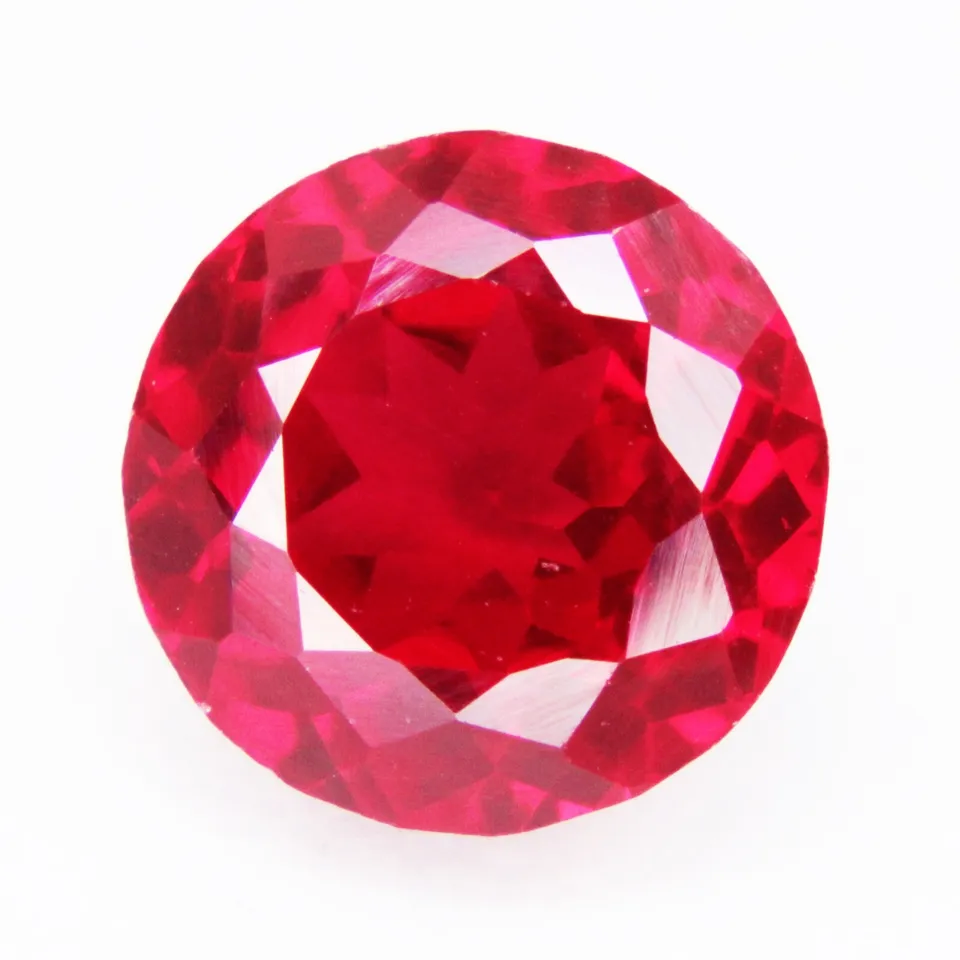 16.15 Ct AAA Natural Flawless Burmese Red Ruby Round Loose Certified ...