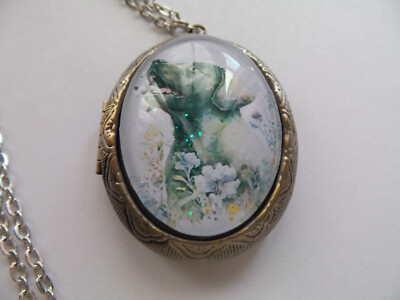 ANTIQUE SILVER COLOR BLACK LAB LOCKET | eBay