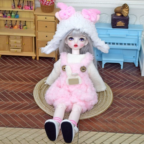30cm Long Wavy Hair Pretty BJD Doll Cute Dress Clothes Girls Dolls Kids ...