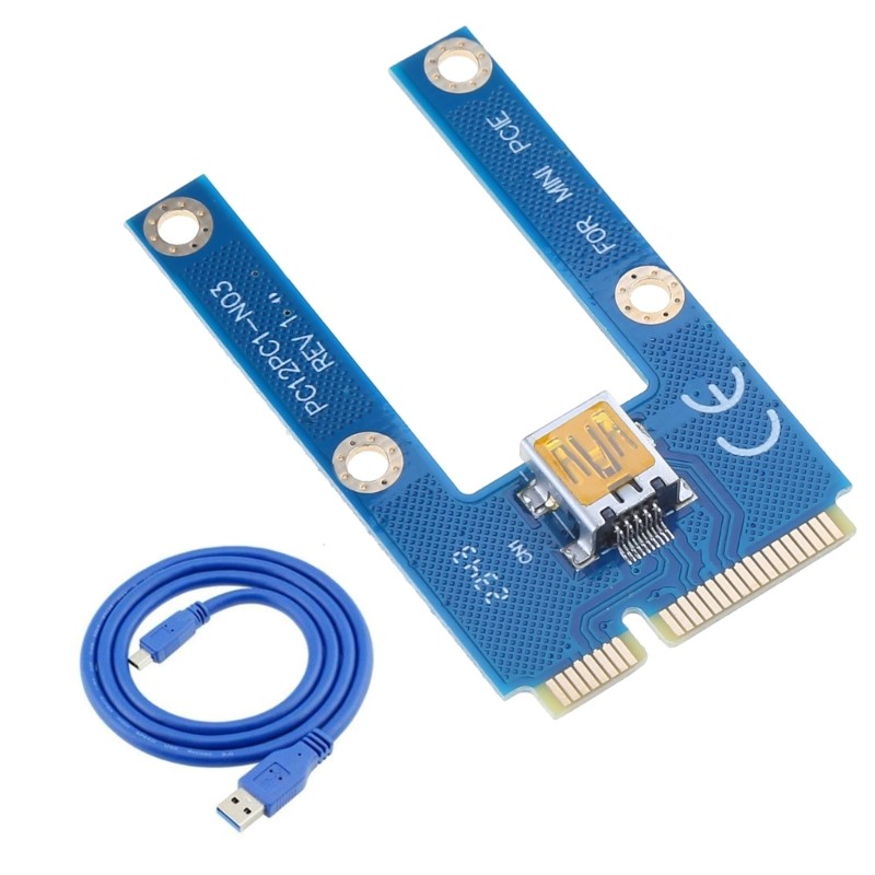 PCI-Express 16X Slots Riser Card Mini PCI-E 1X to 16X PCI-e USB 3.0 ...