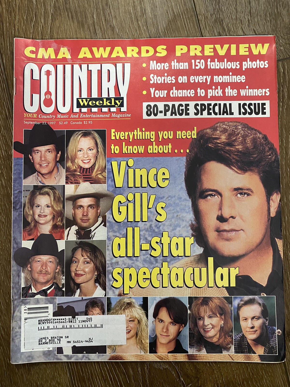 Vintage Country Music Weekly Magazine September 1997 Vince Gill | eBay