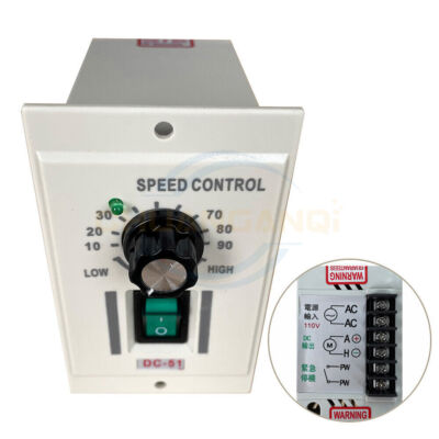 DC 0-90V Knob Motor Speed Controller Variable Adjustable Speed AC 110V ...