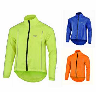 Men Cycling 100% Waterproof Rain Jacket High Visibility Running Top ...