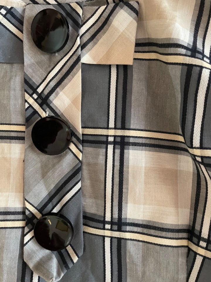 1950s Summer Cotton Plaid Dress Vintage Maisel Era Chic Rockabilly ...