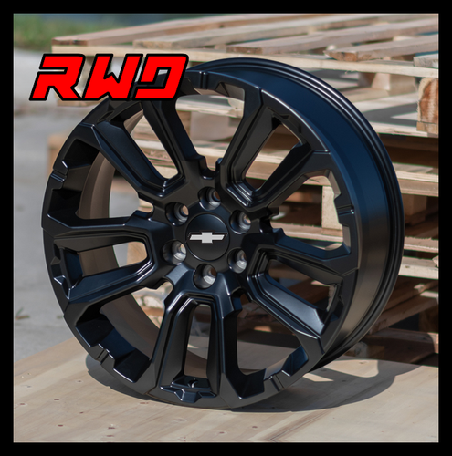 22X9" SATIN BLACK SB OE 84582669 Replica for Chevy Silverado 1500 2x4 ...