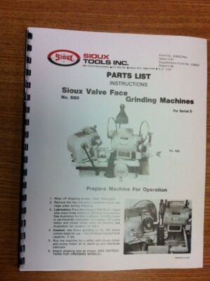 Sioux Model 680 Valve Grinder Manual | eBay