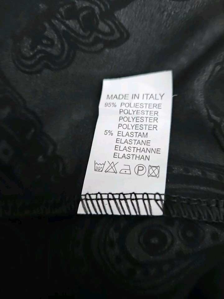 BNWT Moda Made In Italy Ladies Size 16 18 Black White Paisley Print ...