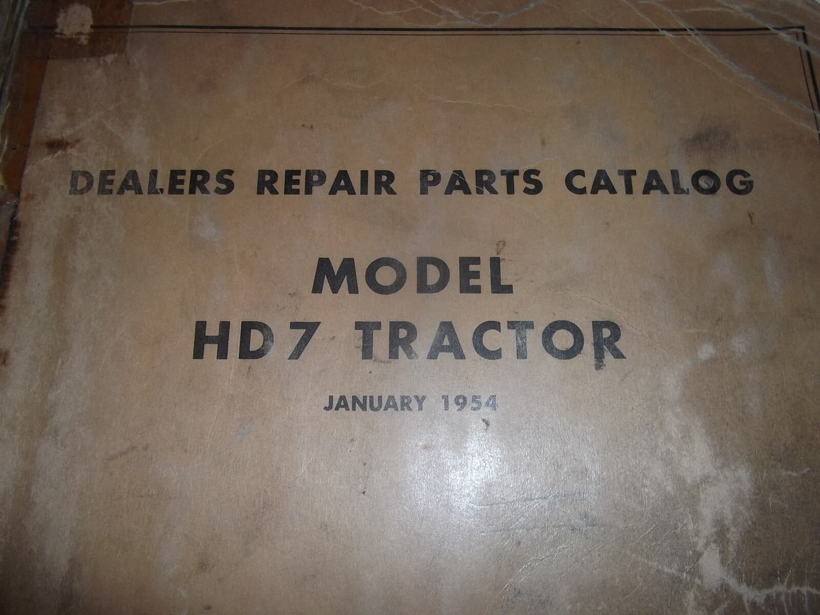 ALLIS CHALMERS HD7 CRAWLER TRACTOR DOZER BULLDOZER PARTS MANUAL BOOK ...