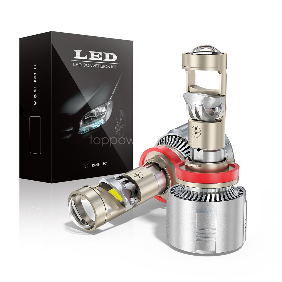 Laser H7 H11 H4 9005 9006 LED Headlight Bulbs Hi-Lo Beam Mini-bi Lens ...