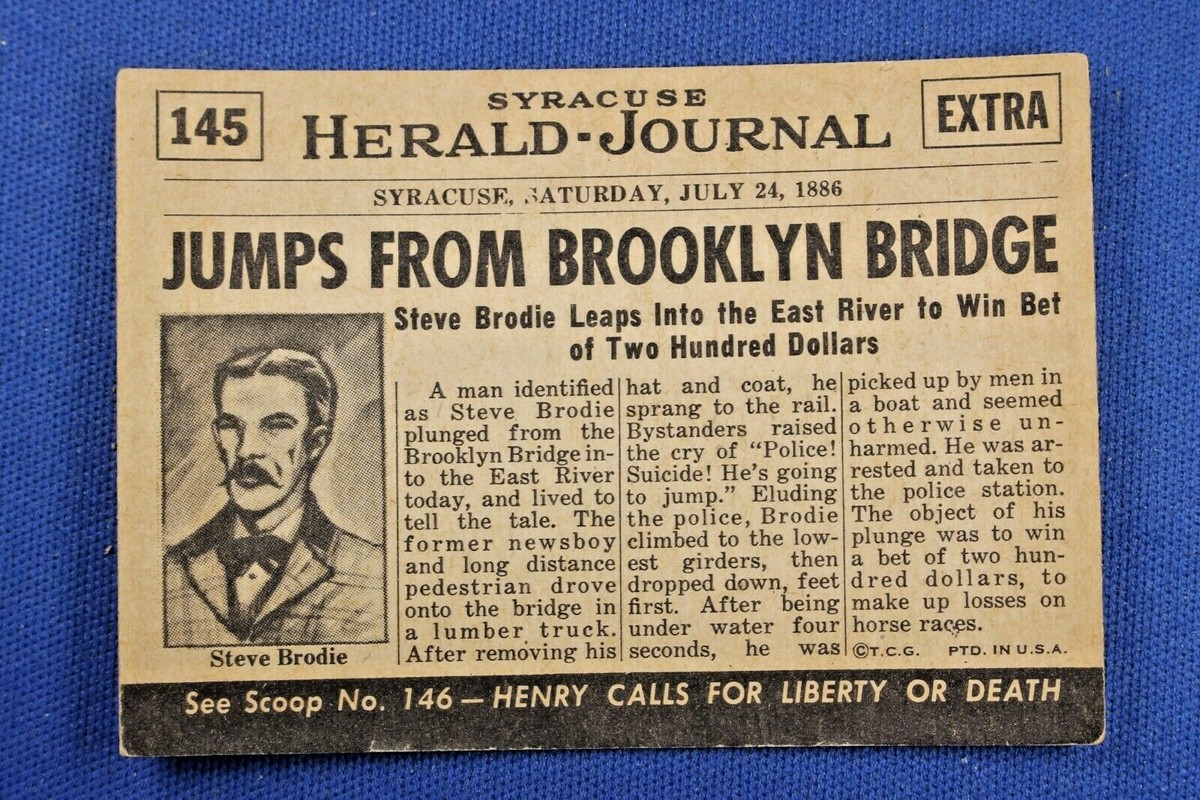Steve Brodie Brooklyn Bridge