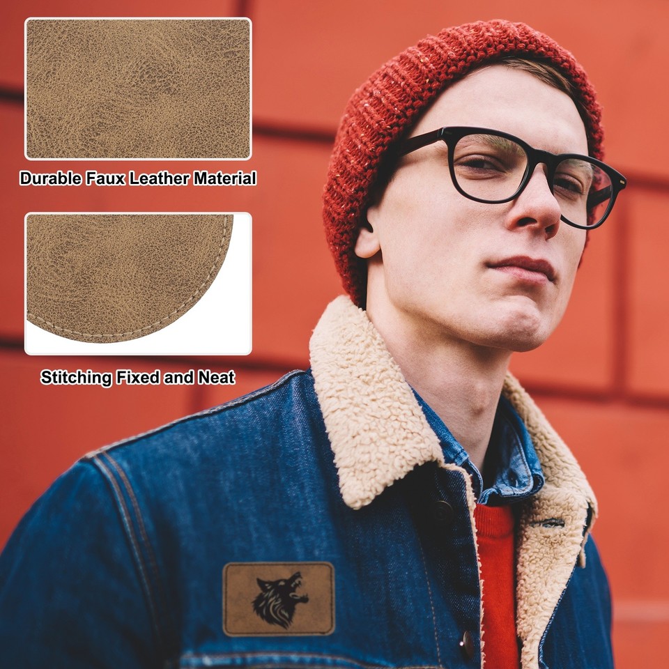 64 Pcs Blank Iron-on Round Leather Patches, Light Brown 2.56x2.56Inch ...