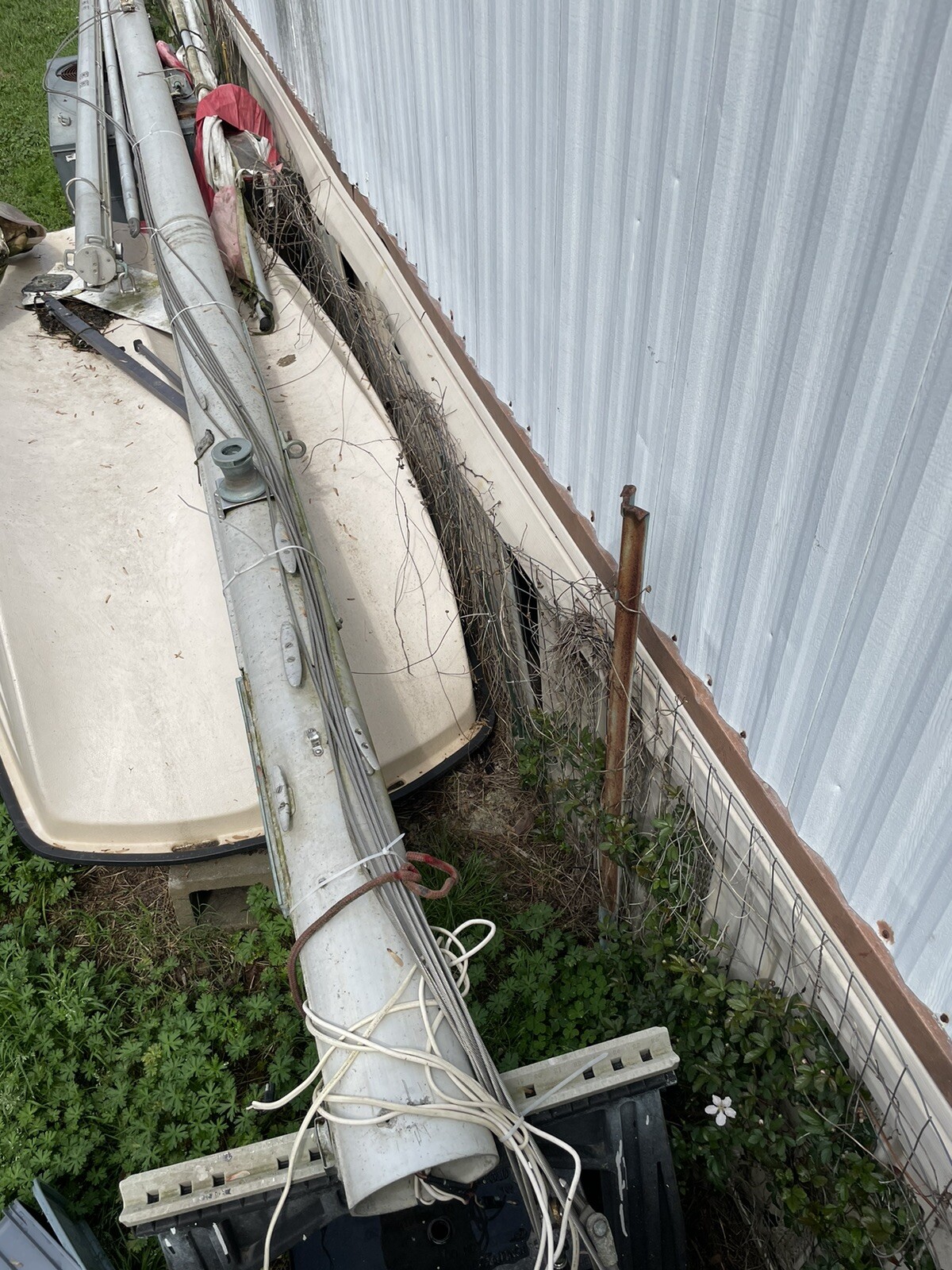 Used sailboat mast. 39 Foot. With Boom. Spar. | eBay