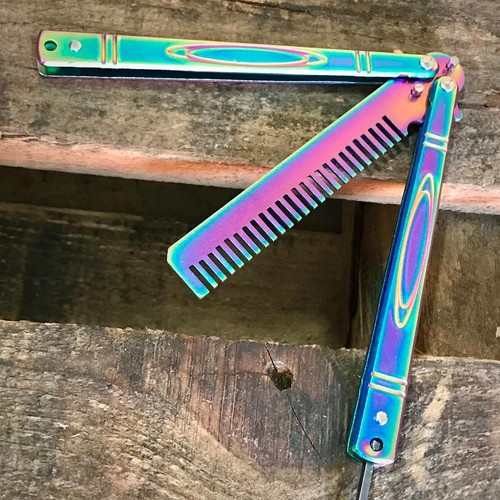 Metal Comb Heavy Duty Practice rainbow Handle | eBay