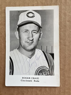 1965 Roger Craig Cincinnati Reds Signed Team Issued Postcard | eBay