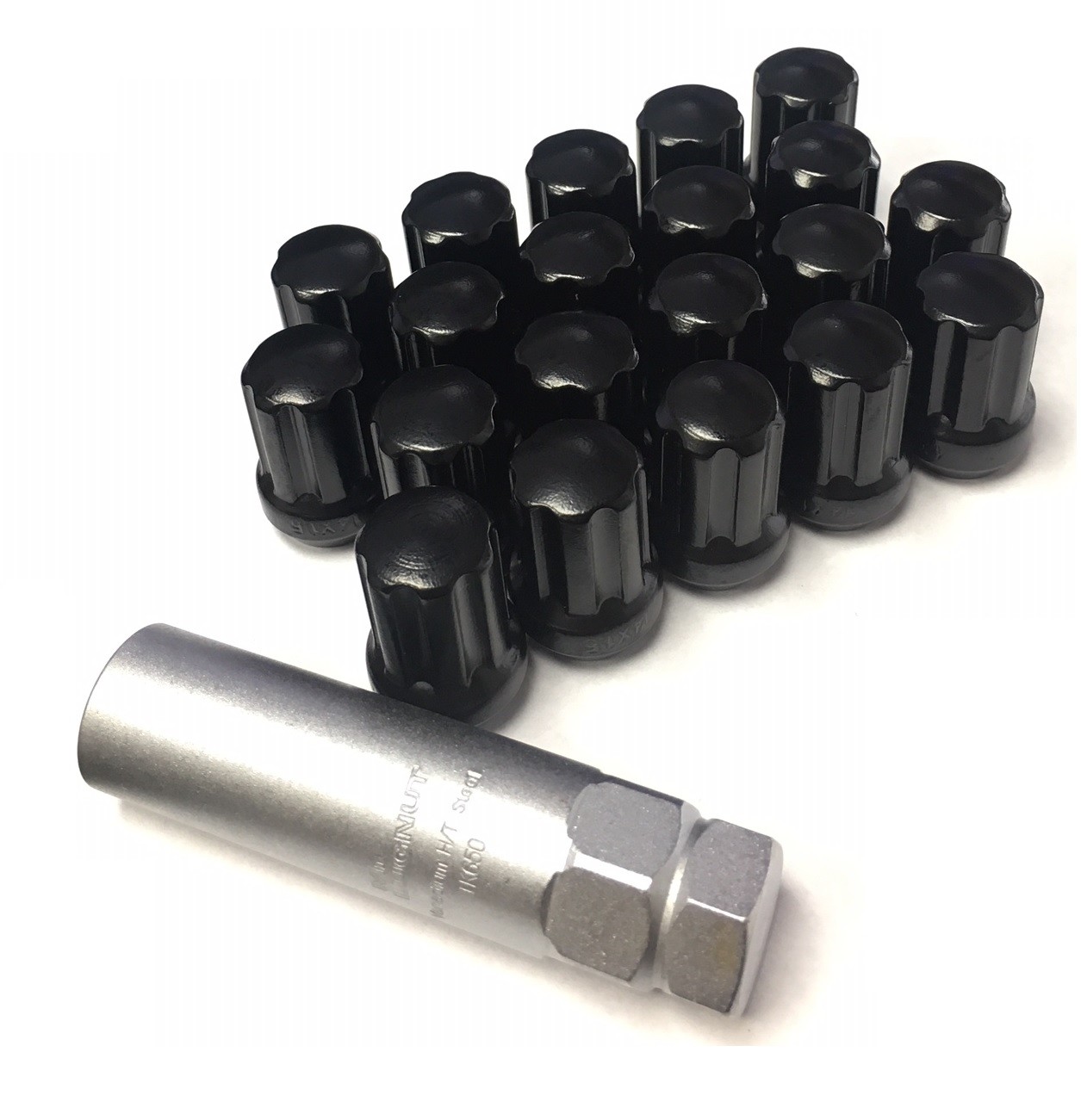 Mr Lug Nuts Black 14x1.5 Spline Drive Tuner Lug Nut Kit (20 Piece w ...