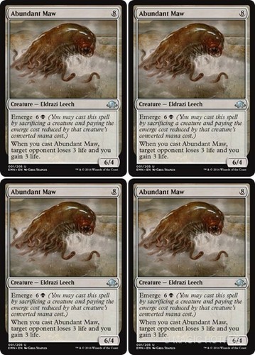 4x ABUNDANT MAW Eldritch Moon MTG Creature Eldrazi Leech Unc | eBay