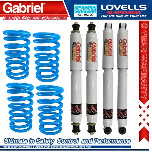 F+R Gabriel Ultra PLUS 50mm Raised Shocks Coil Springs for Patrol GQ ...